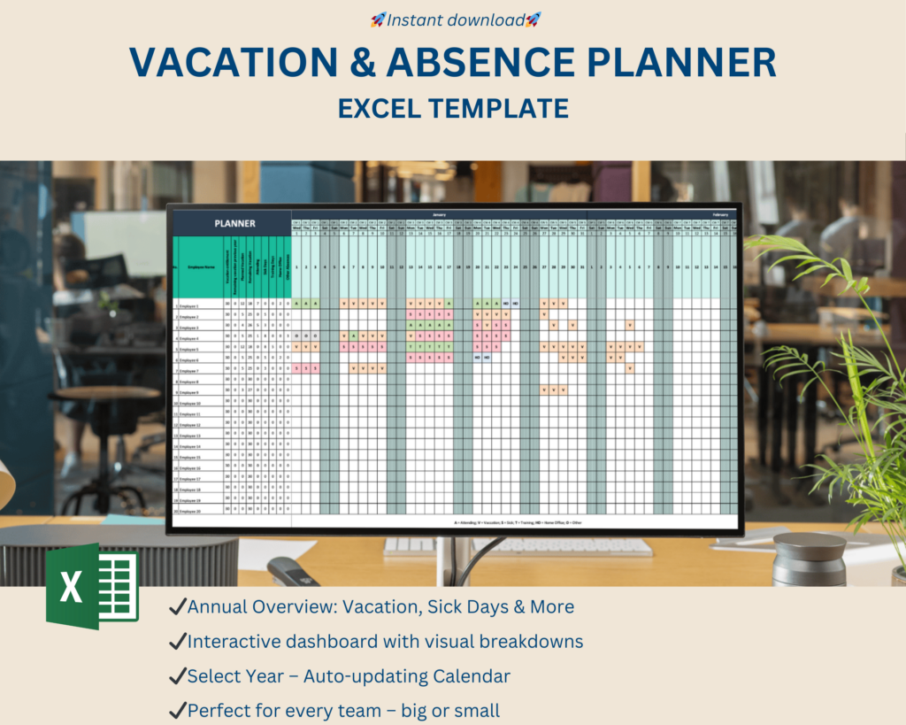Vacation Planner Excel Template - Optimizoo